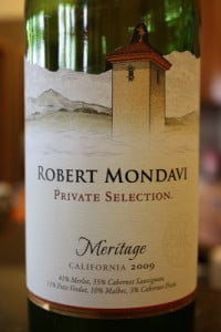 Robert Mondavi Private Selection Meritage 2009 - A Very Satisfying ...