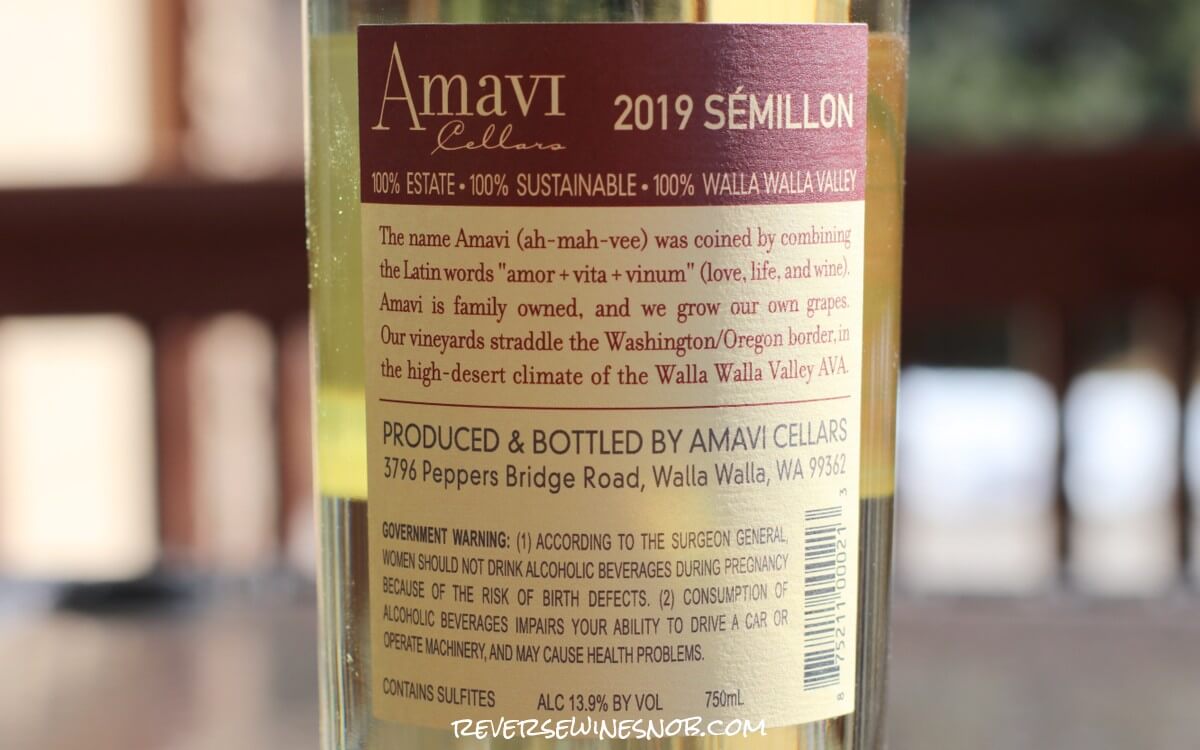 INSIDER DEAL! The Extremely Satisfying Amavi Cellars Semillon