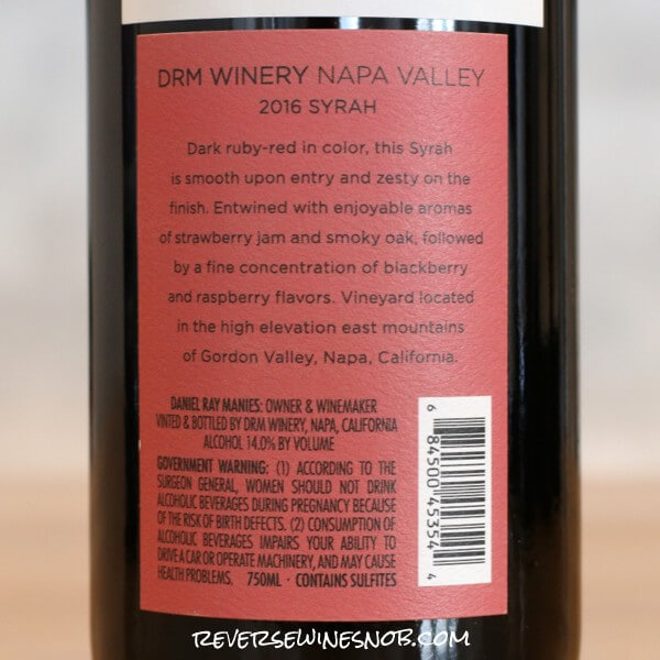 INSIDER DEAL! DRM Winery Napa Valley Syrah XX% OFF