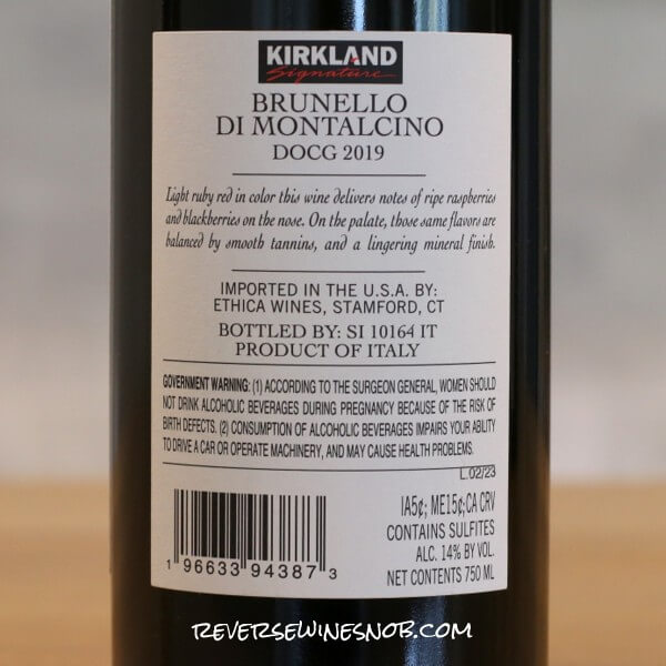 Kirkland Signature Brunello di Montalcino – True To Form