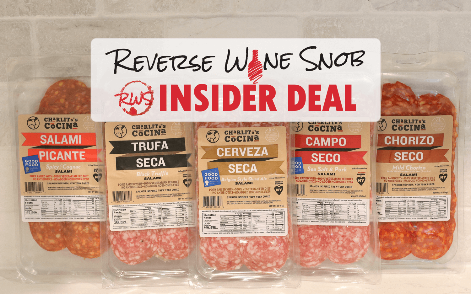 INSIDER DEAL! Charlito's Cocina Pre-sliced Salami Variety Pack ...
